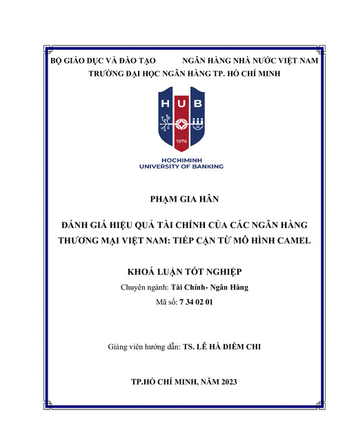 [Khoá luận tốt nghiệp]_ Đánh giá hiệu quả tài chính của các NHTM Việt ...