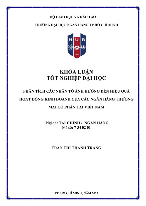 [Khoá luận tốt nghiệp]_ Phân tích các nhân tố ảnh hưởng đến hiệu quả ...