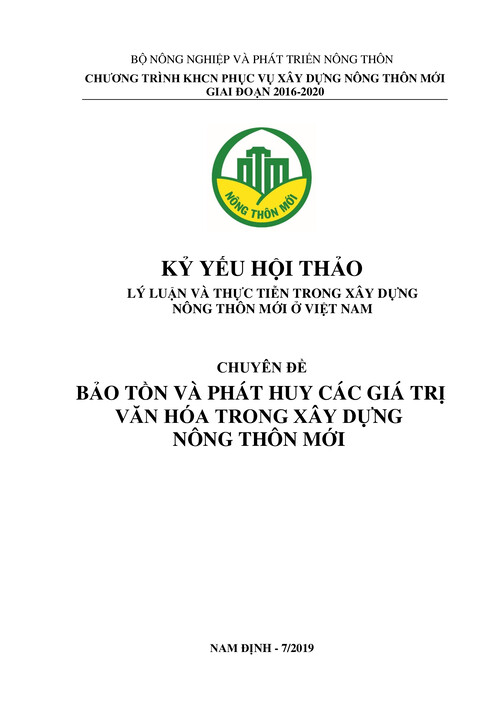 Chuyên đề Bảo Tồn Và Phát Huy Các Giá Trị Văn Hóa Trong Xây Dựng Nông