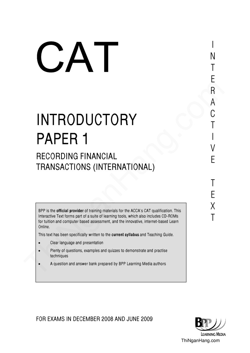 Giáo trình CAT: T1