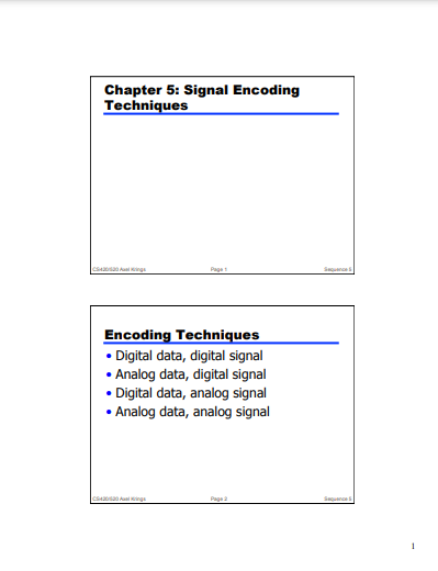 Signal Encoding technic