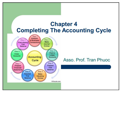 Kế toán quốc tế - Chapter 4 - Completing The Accounting Cycle